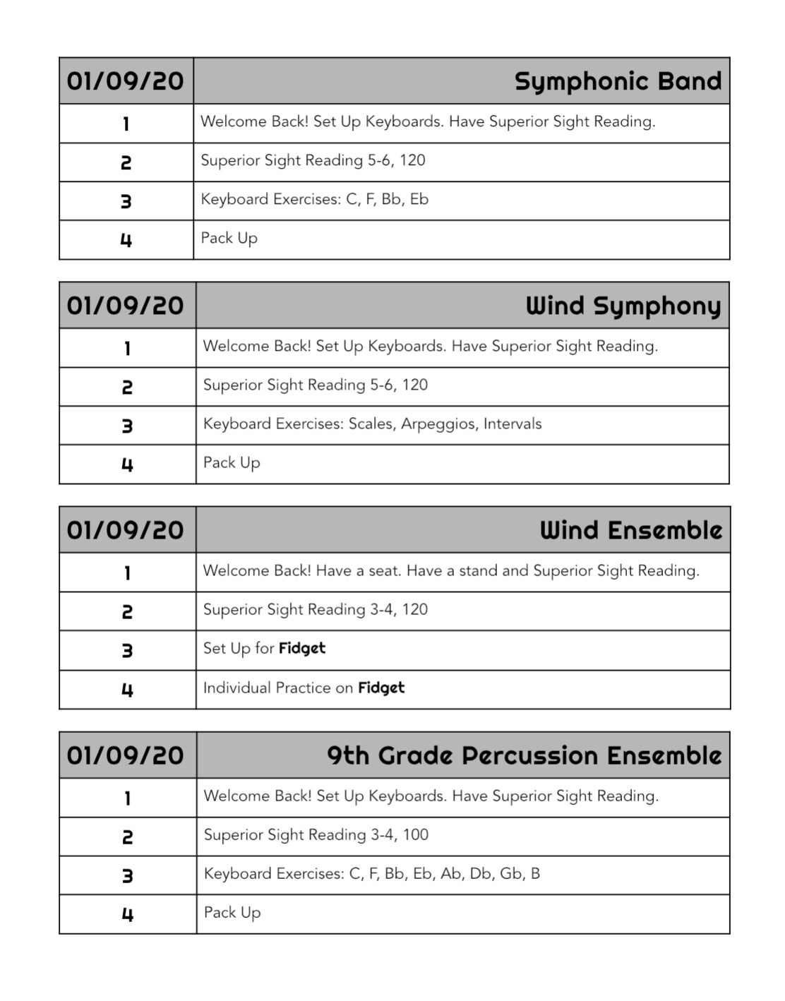 Rehearsal Plans (vs. Lesson Plans) – By Herndon | MUSIC